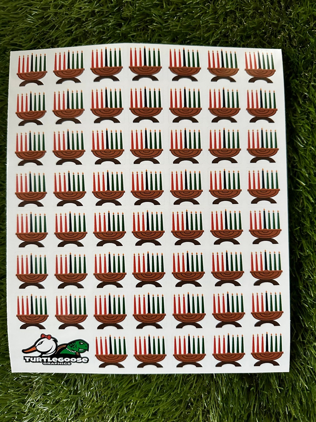 Kwanzaa Kinara Laminated Sticker Sheet - 54 Vinyl Decals - Etsy