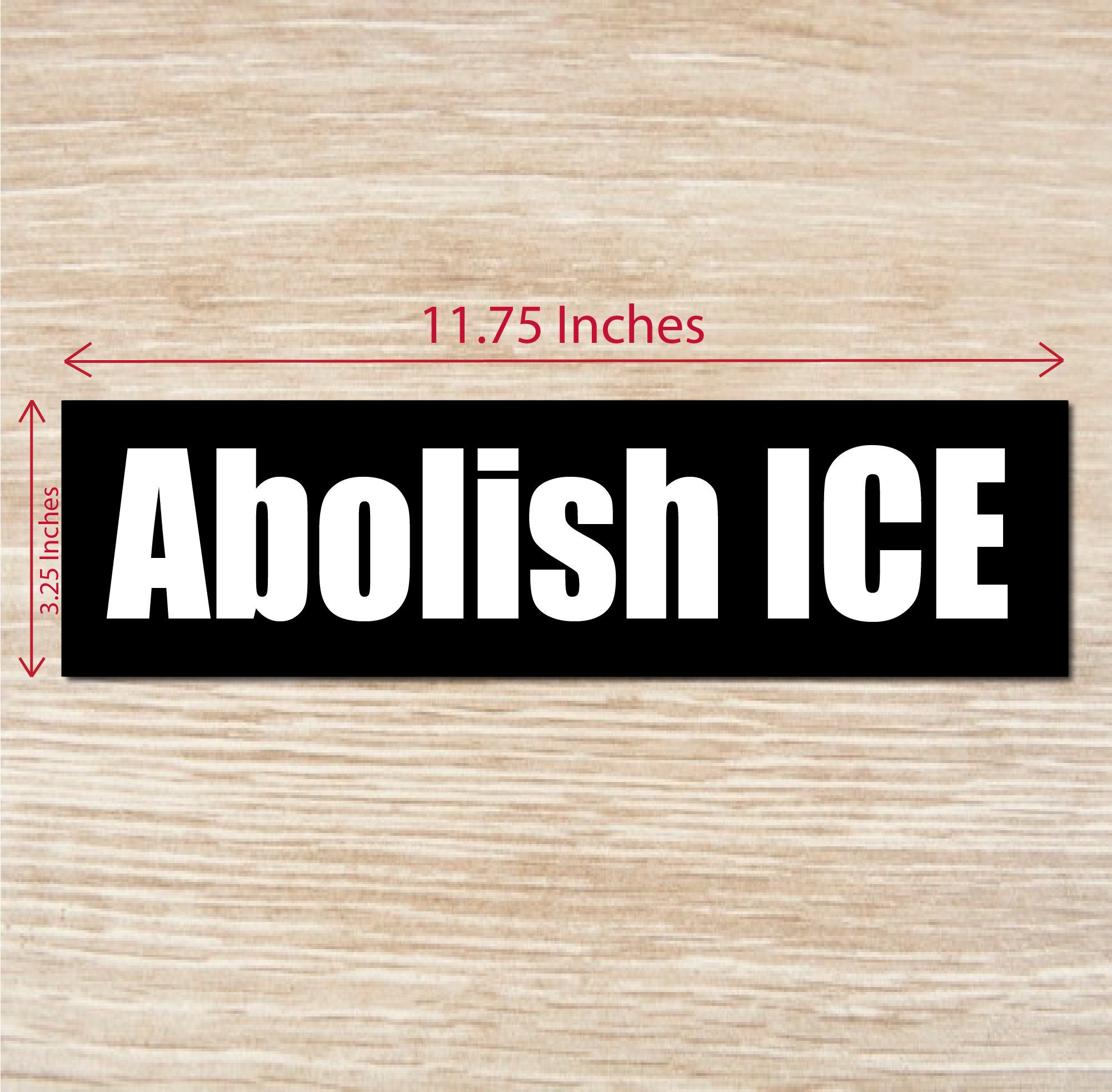 Abolish ICE Bumper Sticker Vinyl Decal - Etsy