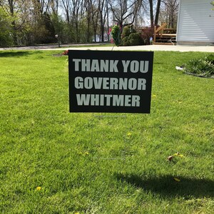 Thank You Governor Whitmer Yard Sign - Etsy