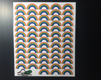 Rainbow Sticker Sheet - Etsy