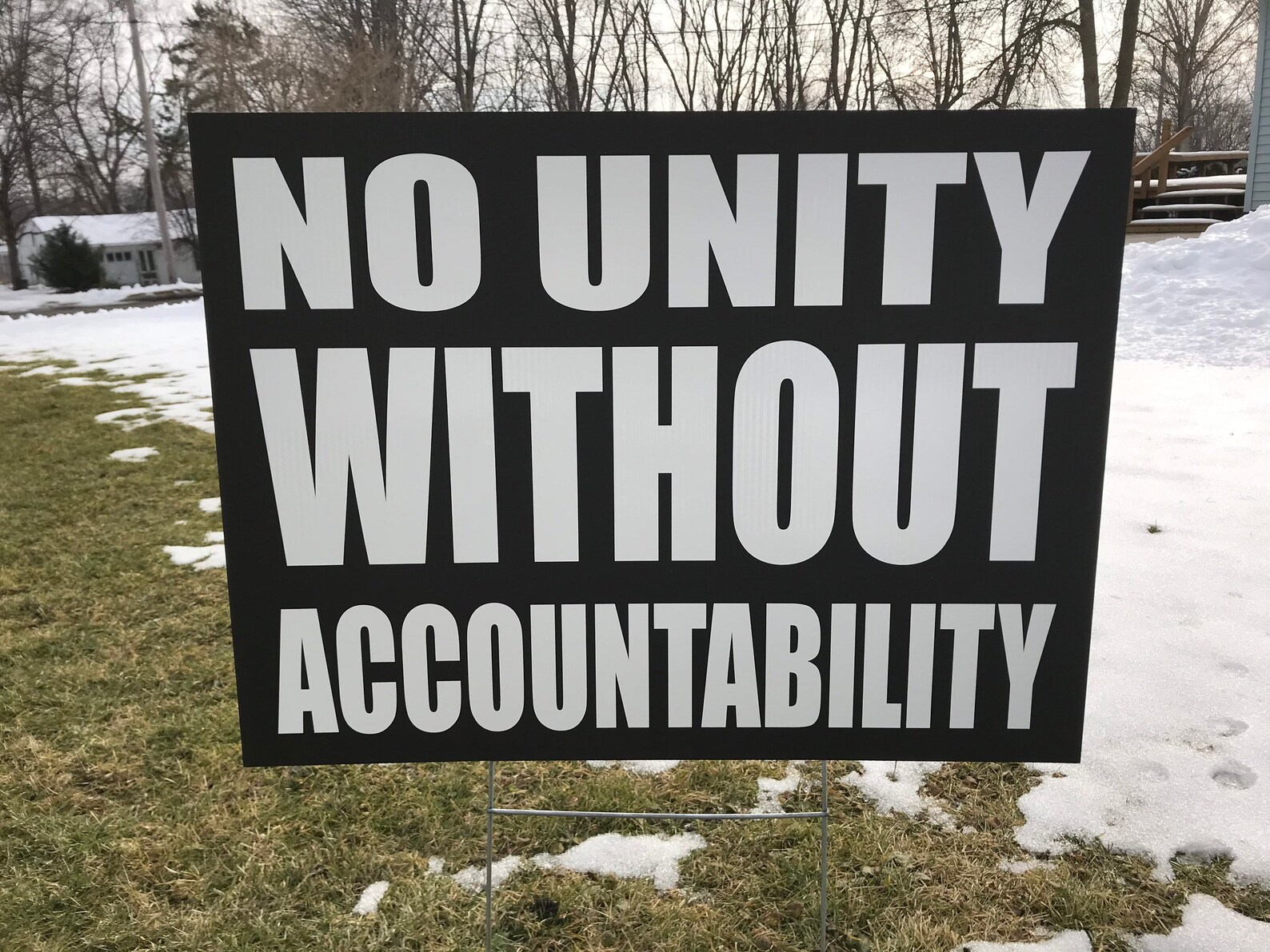 No Unity Without Accountability Yard Sign - Etsy