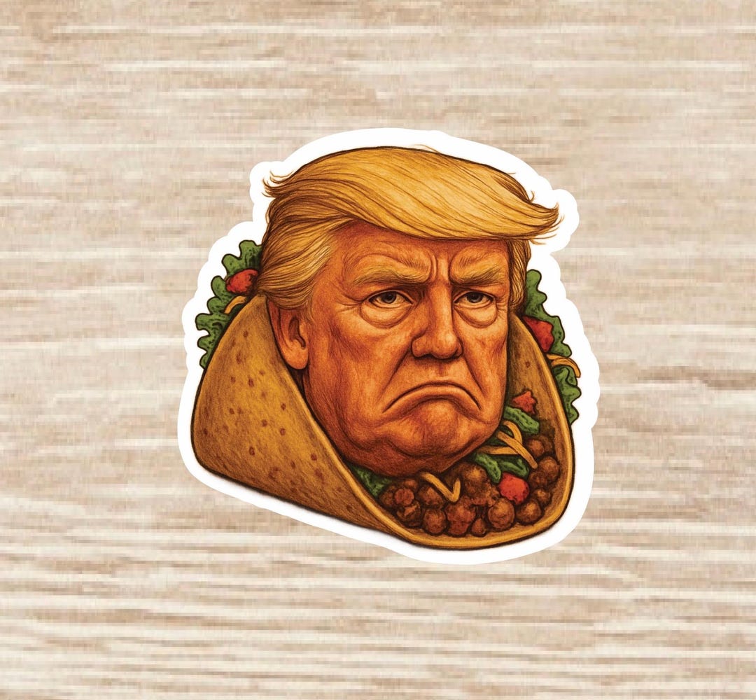 TACO Trump Sticker Sheet, Die Cut Waterproof Vinyl Decals - 27 Stickers ...