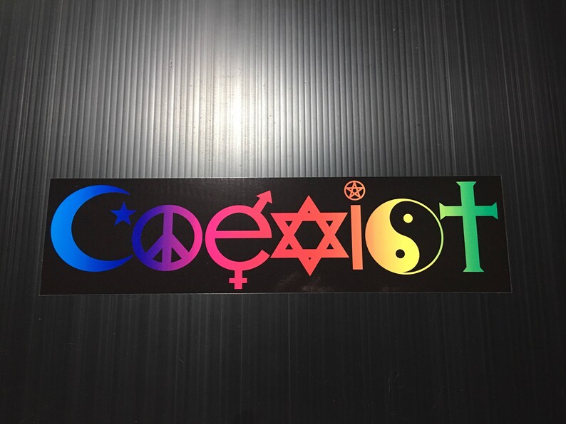 COEXIST Decal Vinyl Sticker | Etsy