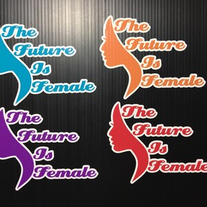 The Future is Female Profile Sticker, Feminist Decal - Etsy