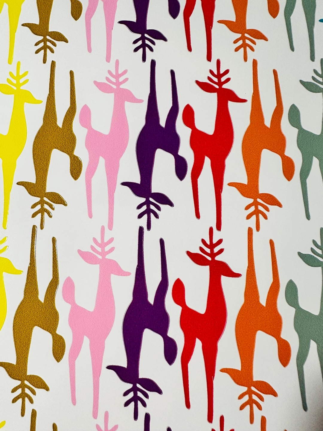 Mid Century Modern Deer Sticker Sheet, 39 Laminated Vinyl Decals - Etsy