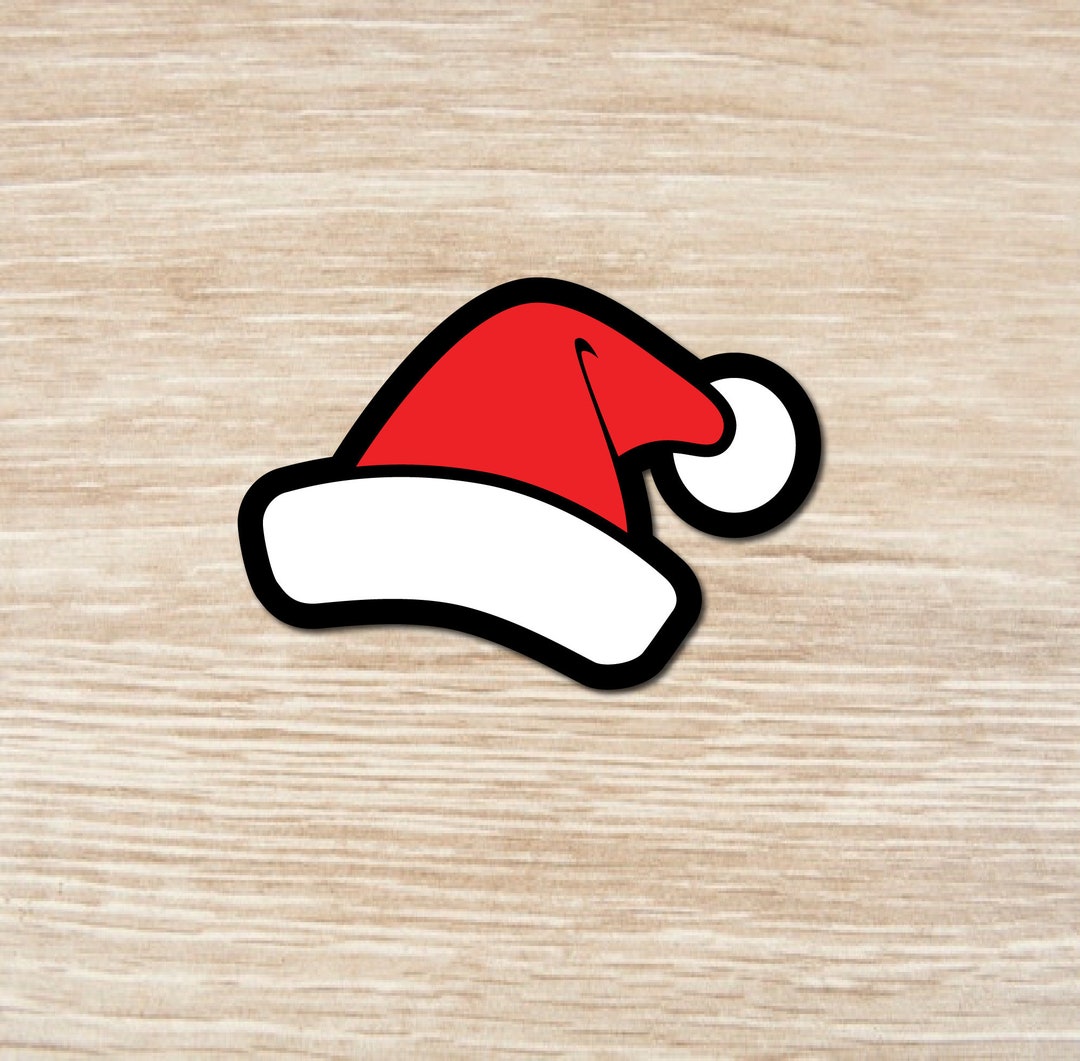 Waterproof Santa Hat Sticker or Magnet - Etsy