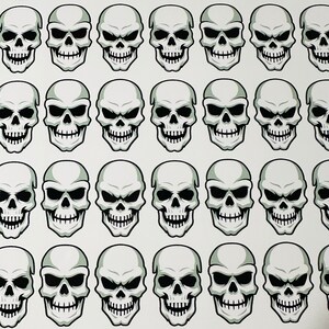 Skull Sticker Sheet, Laminated Vinyl Decals - Etsy