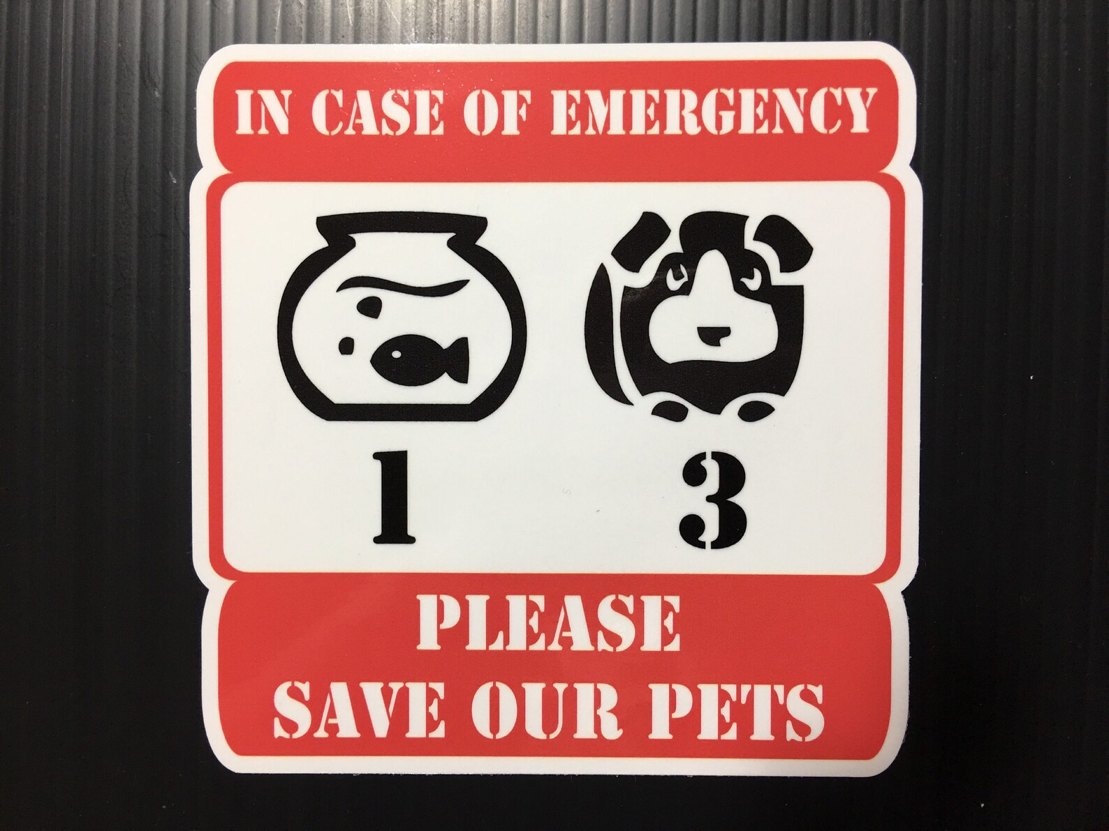 Save Our Pets Emergency Sticker Vinyl Decal | Etsy