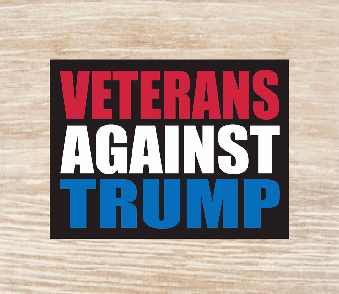Veterans Against Trump Sticker Sheet, Waterproof Vinyl Decals - 23 ...