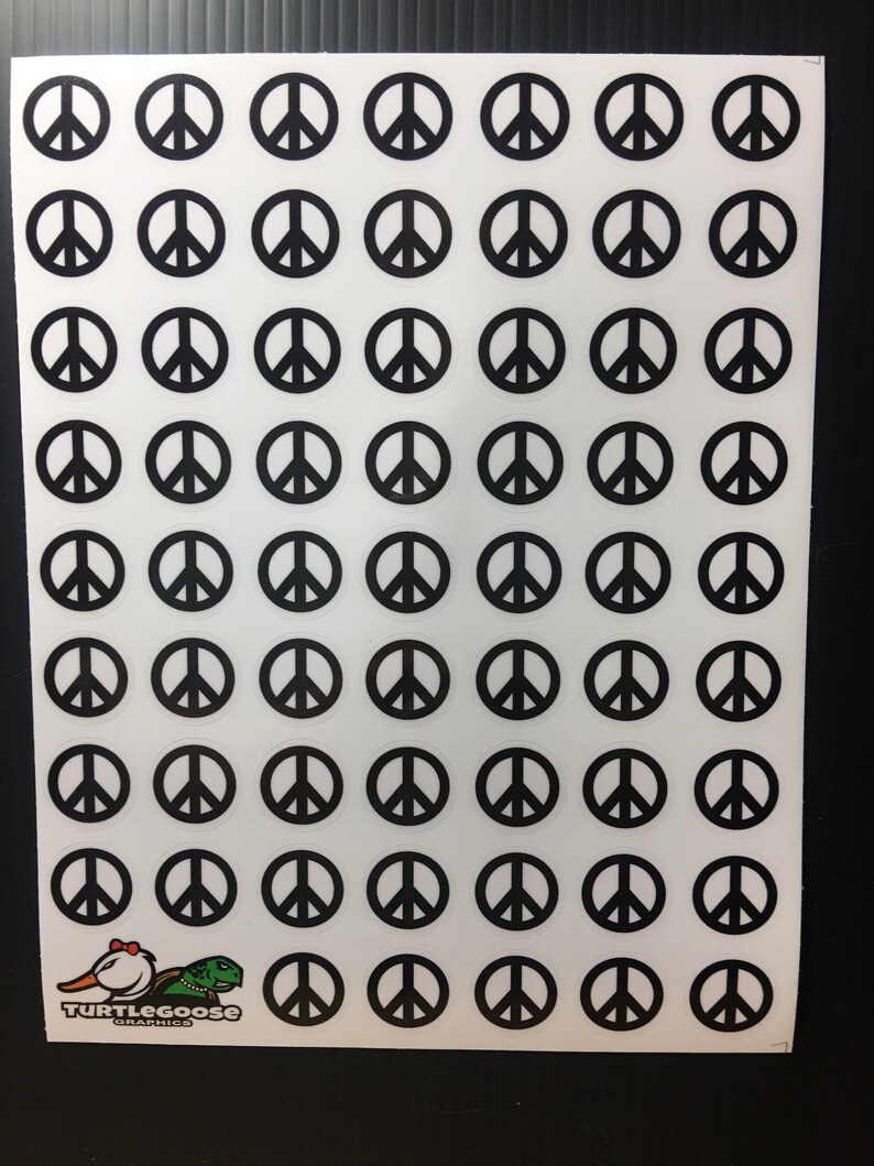 Peace Sign Sticker Sheet-61 Stickers - Etsy