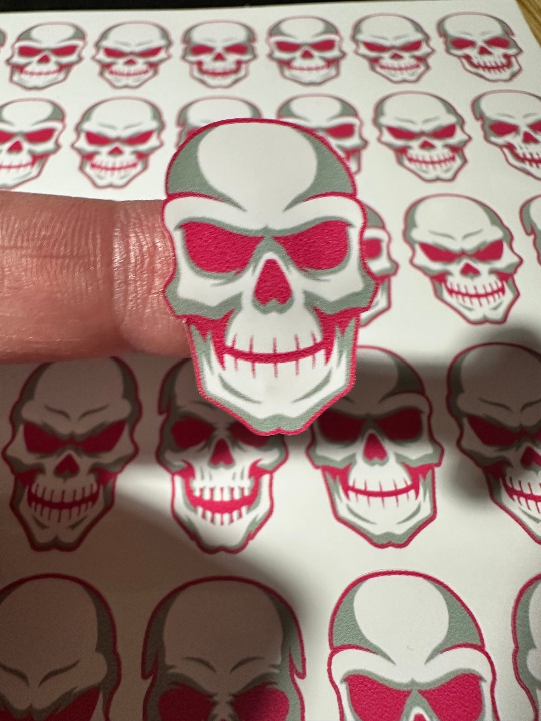 Pink Skull Sticker Sheet, 60 Laminated Vinyl Decals - Etsy