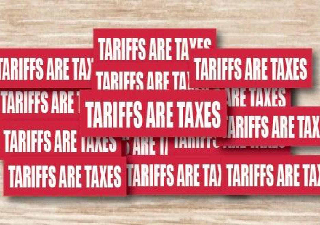 Tariffs Are Taxes Red Individual Sticker Pack, Die Cut Waterproof Vinyl ...