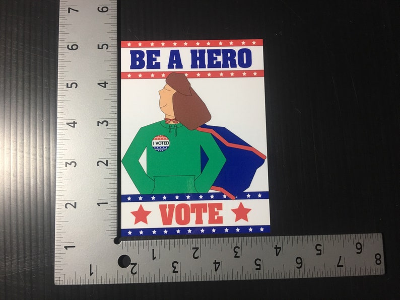 Be a Hero VOTE Sticker Vinyl Decal | Etsy