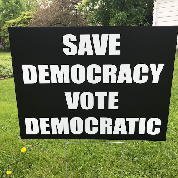 Democracy Sign - Etsy