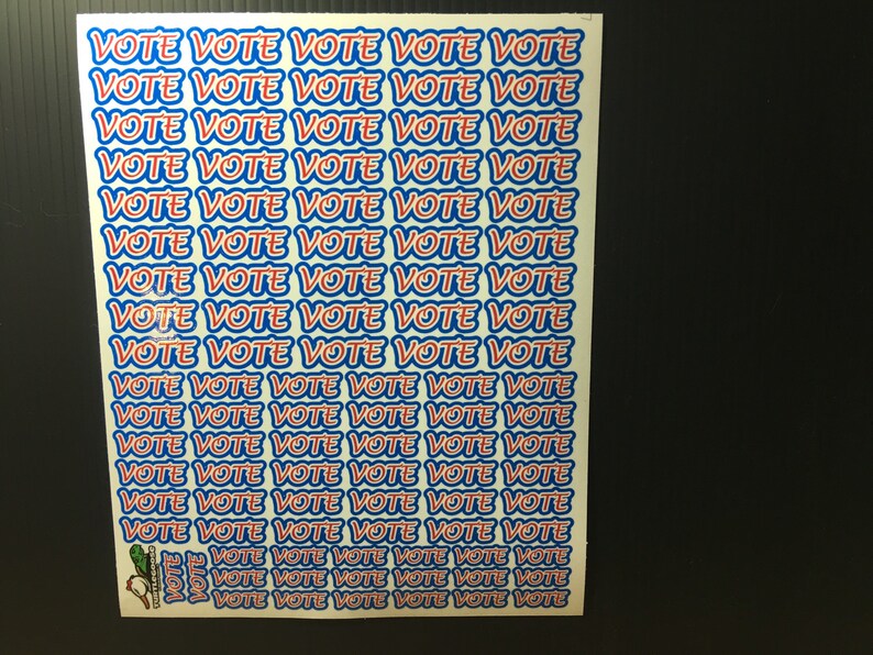 Vote Sticker Sheet - 102 Stickers - Etsy
