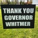 Thank You Governor Whitmer Yard Sign | Etsy