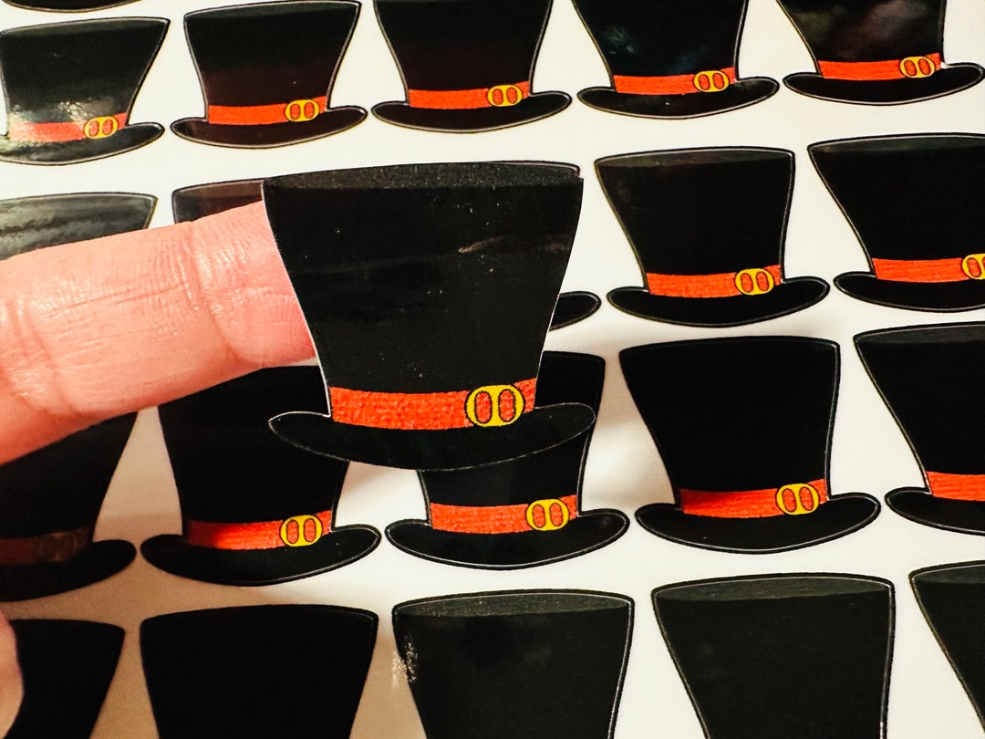 Top Hat Sticker Sheet, Laminated Vinyl Decals - Etsy