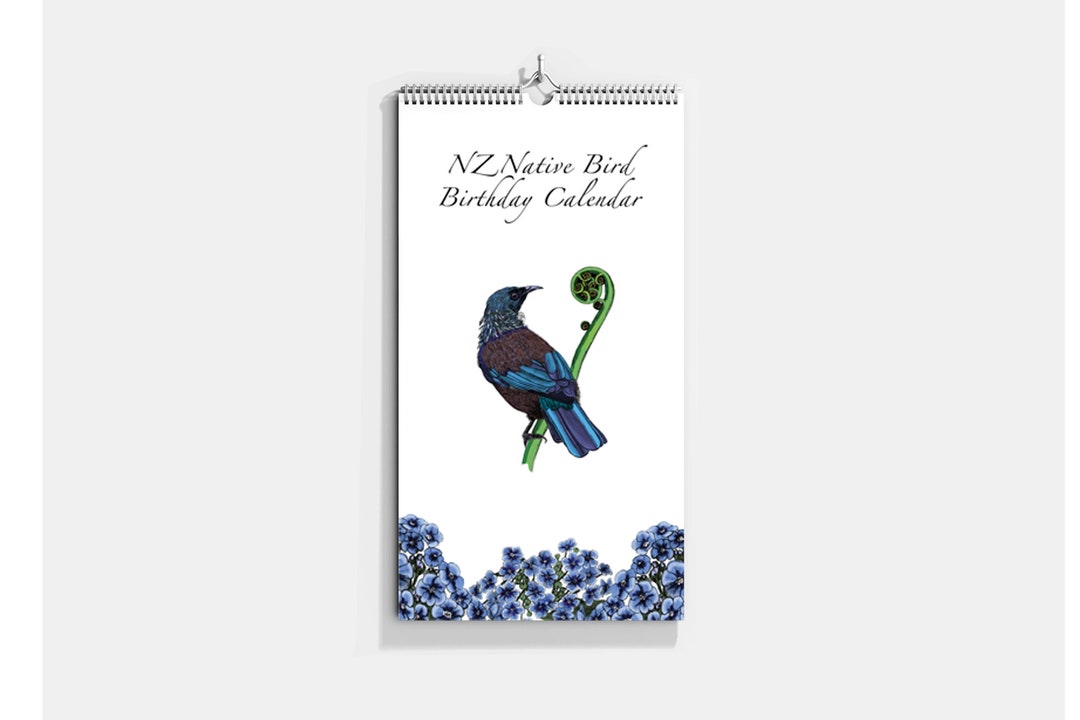 New Zealand Native Bird Birthday Calendar | Perpetual Wall Calendar ...