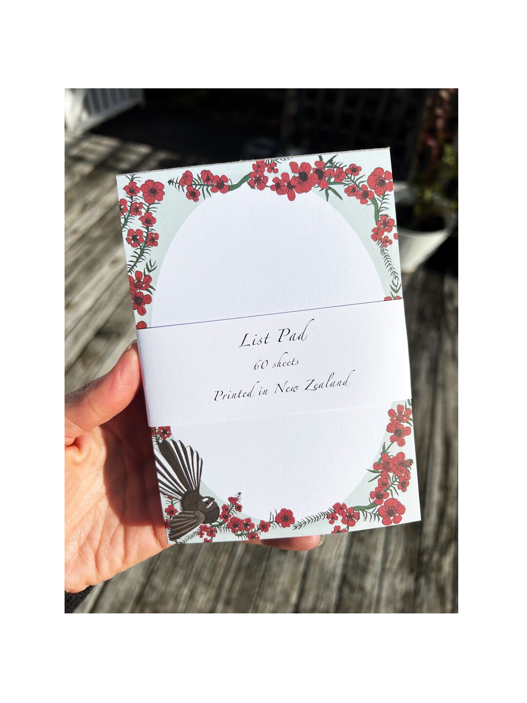 New Zealand Native Manuka & Piwakawaka Illustrated Notepad - Etsy