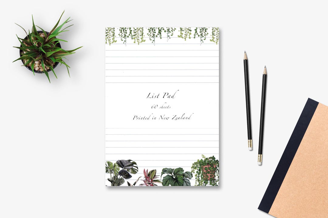 Illustrated Plants List Pad Notepad Artist Stationery - Etsy