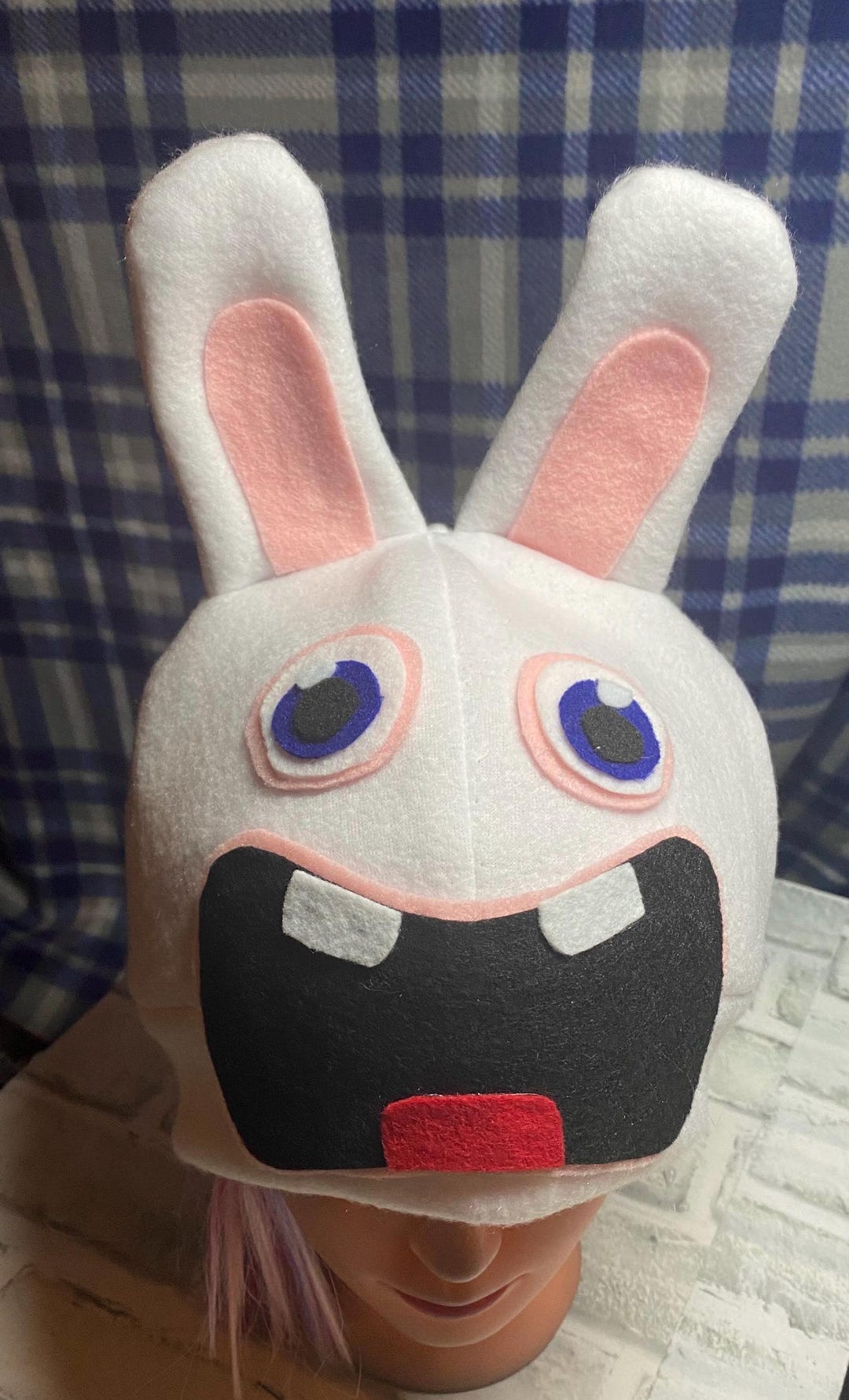 Rabbids Inspired Raving Hat Fabric Costume Cosplay Halloween NEW - Etsy