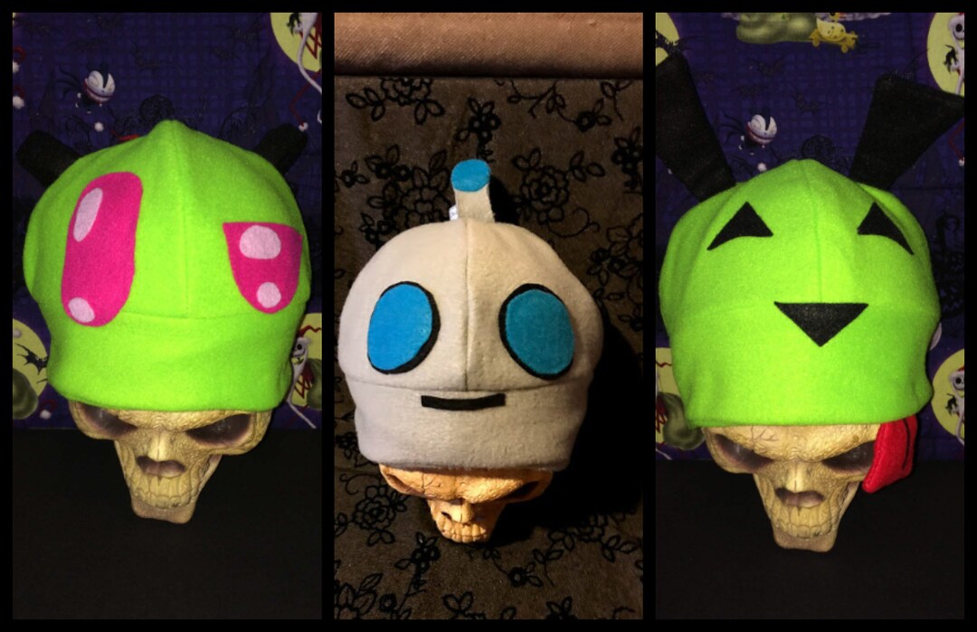 Invader Zim Gir Inspired Warm Winter Hat Costume Cosplay Robot Alien - Etsy
