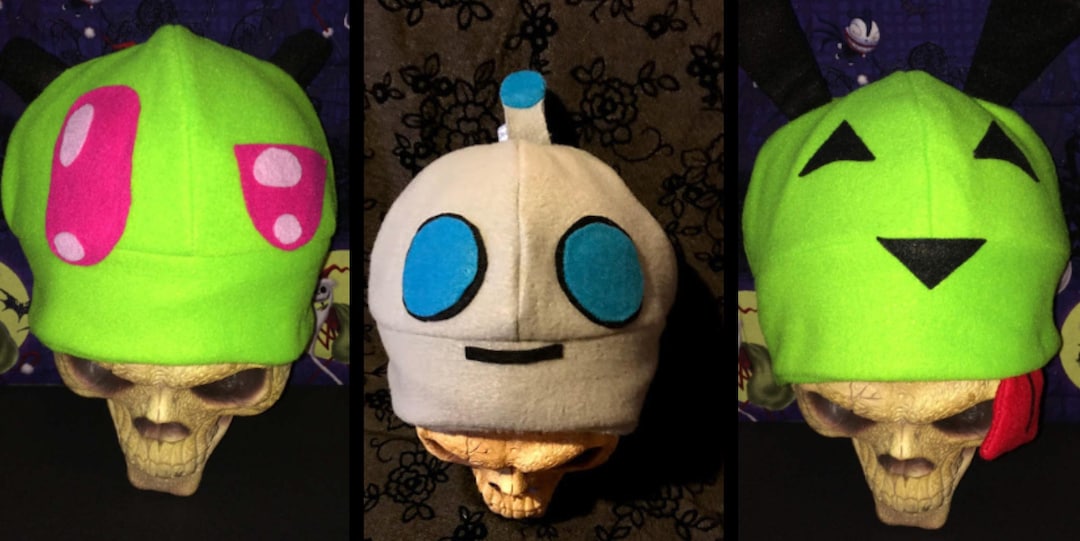Invader Zim Gir Inspired Warm Winter Hat Costume Cosplay Robot Alien - Etsy