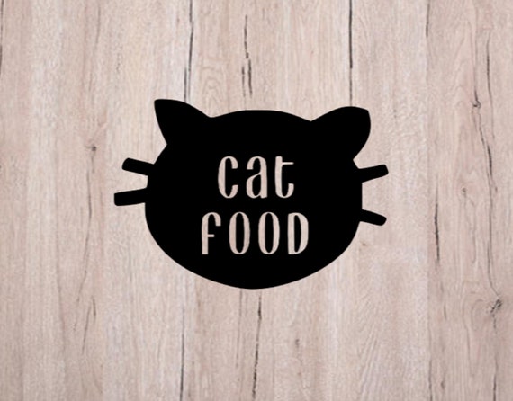 2 Cat Food label vinyl decals Labels Cat food Organizing | Etsy