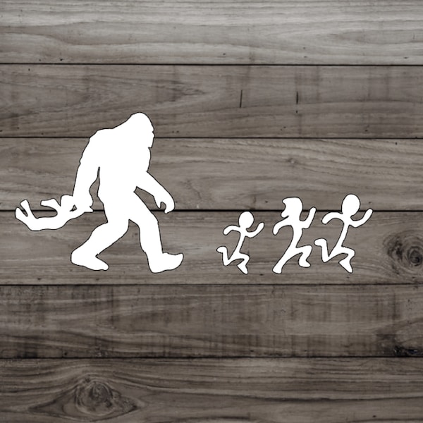 Sasquatch Family Car Stickers - Etsy