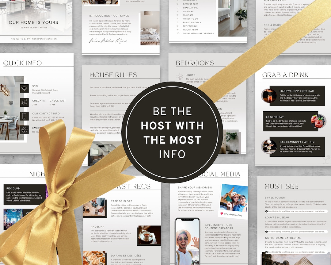 VRBO Digital Guest Book | Airbnb Welcome Guide | Comprehensive Vacation ...