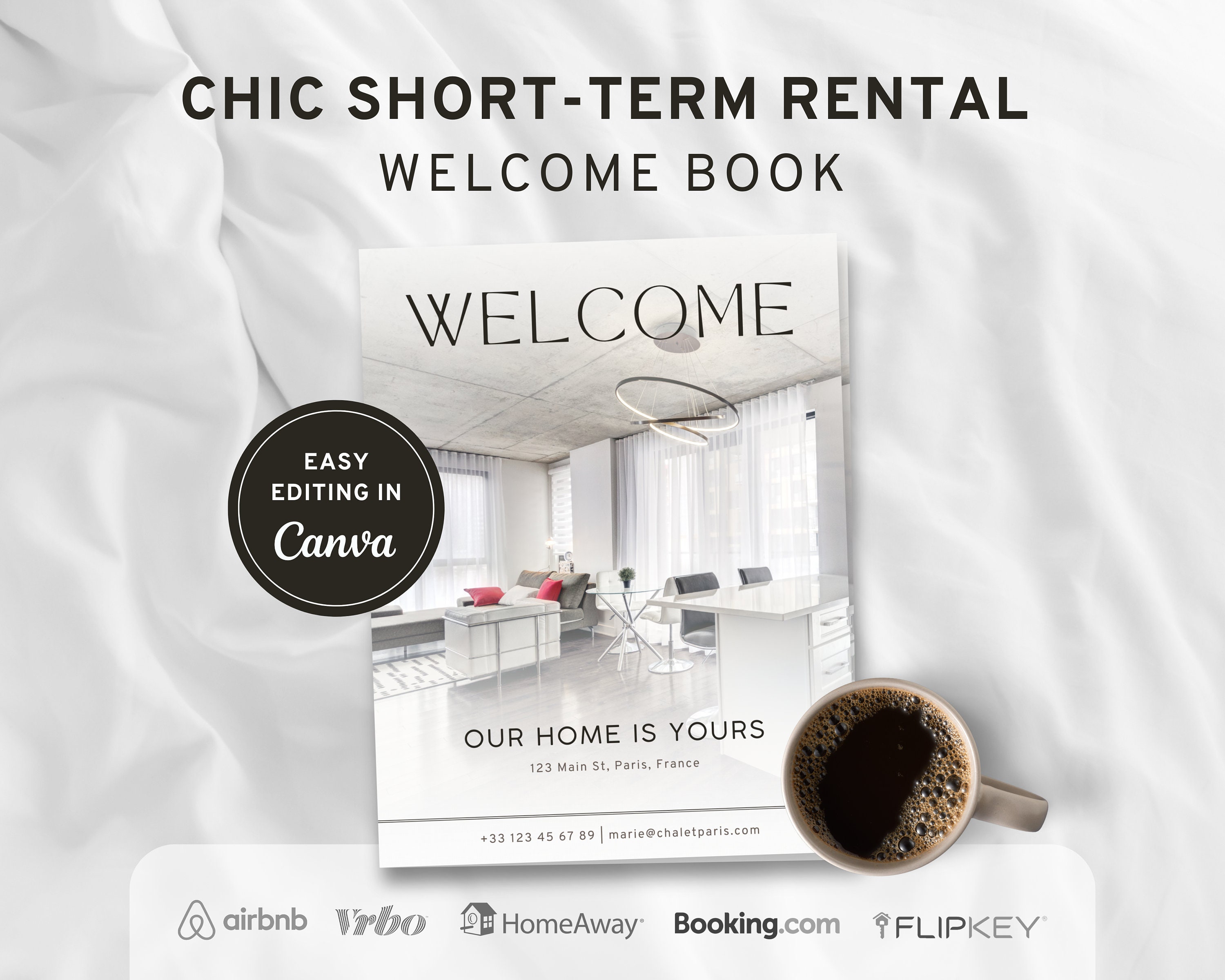 Airbnb Guest Book Template Downloadable Welcome Guide for - Etsy