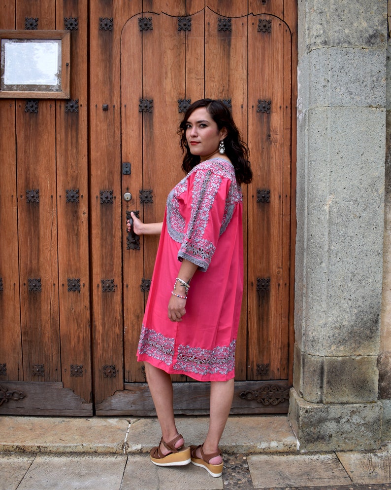 Mexican Embroidered Dress San Antonino Dress Fancy Mexican - Etsy