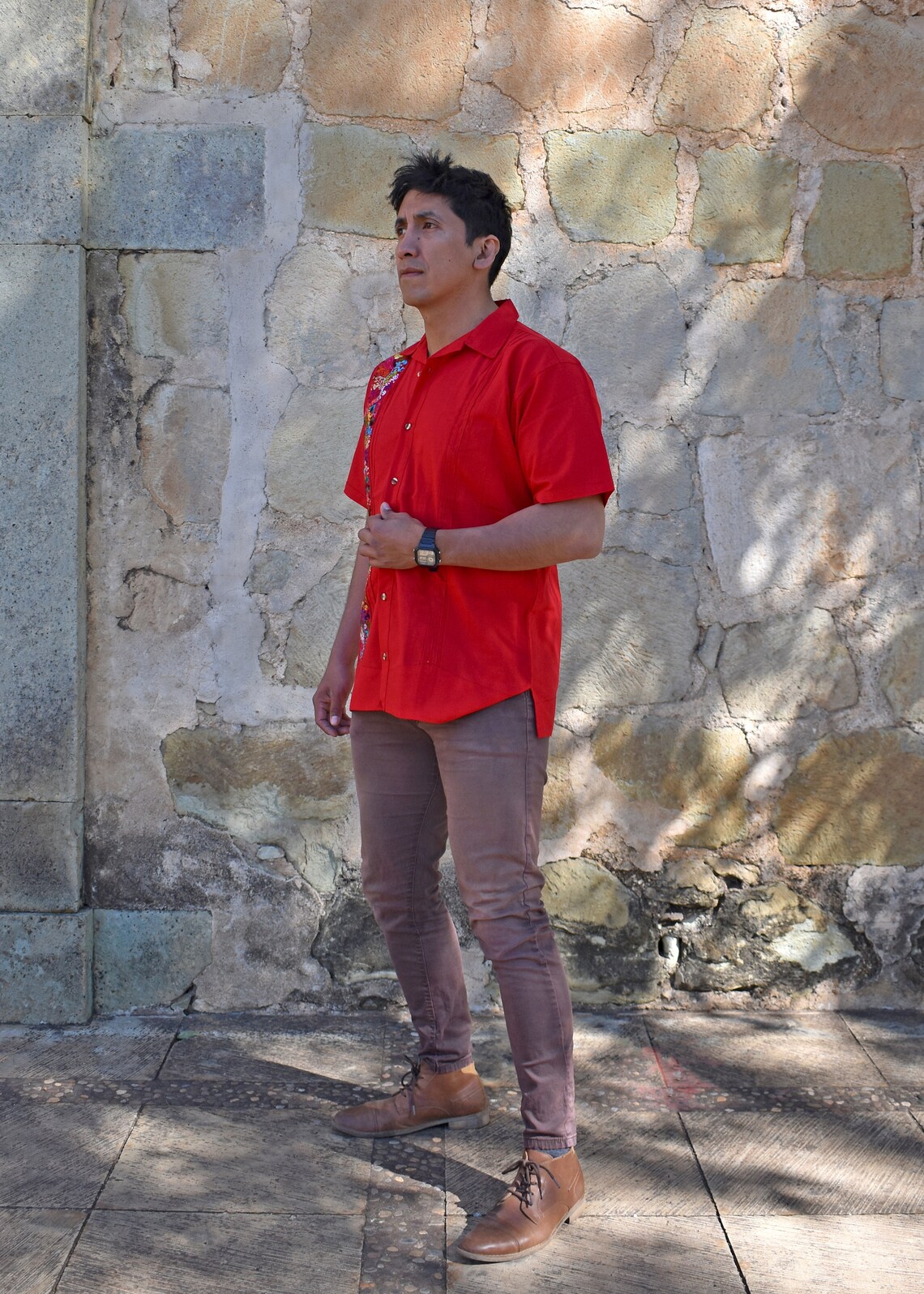 Mexican Guayabera, Manta Shirt, Oxford Shirt, Mexican Shirt, Oaxaca Man ...