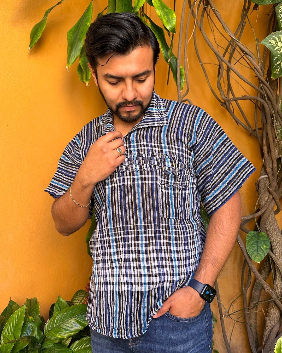 Mexican Guayabera, Manta Shirt, Boho Shirt, Mexican Shirt, Oaxaca Man ...