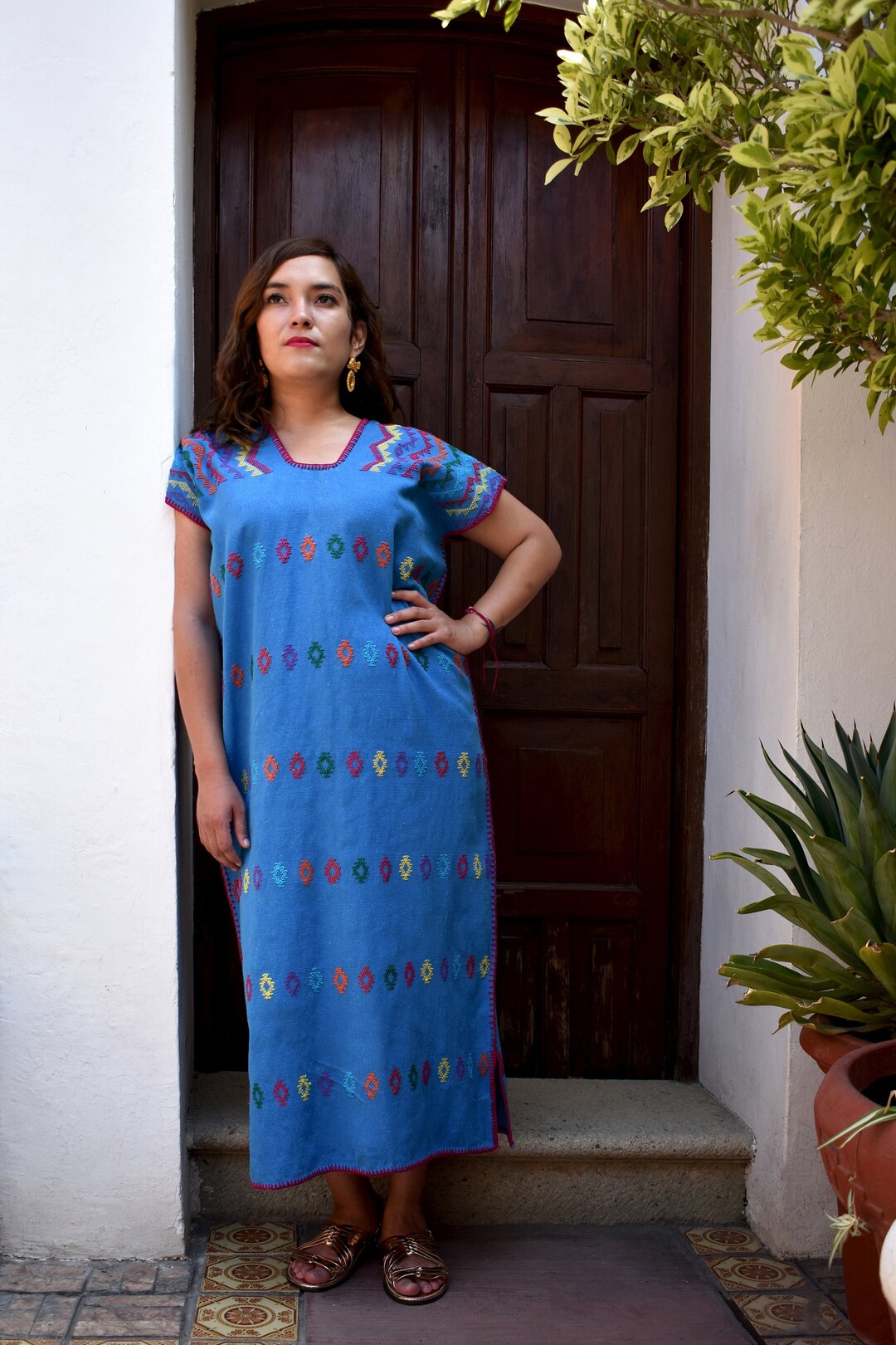 Pre Order Mexican Dress, Loom Huipil, Oaxaca, Hippie Dress, Boho Long ...