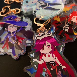 Genshin Impact Charms (mona, Diluc, Kaeya, Rosaria, Eula, Raiden Shogun ...