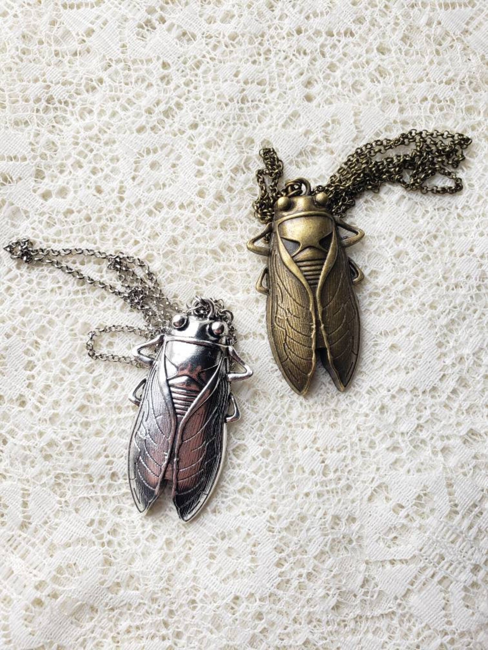 Cicada Necklace/silver Cicada Necklace/bronze Cicada - Etsy