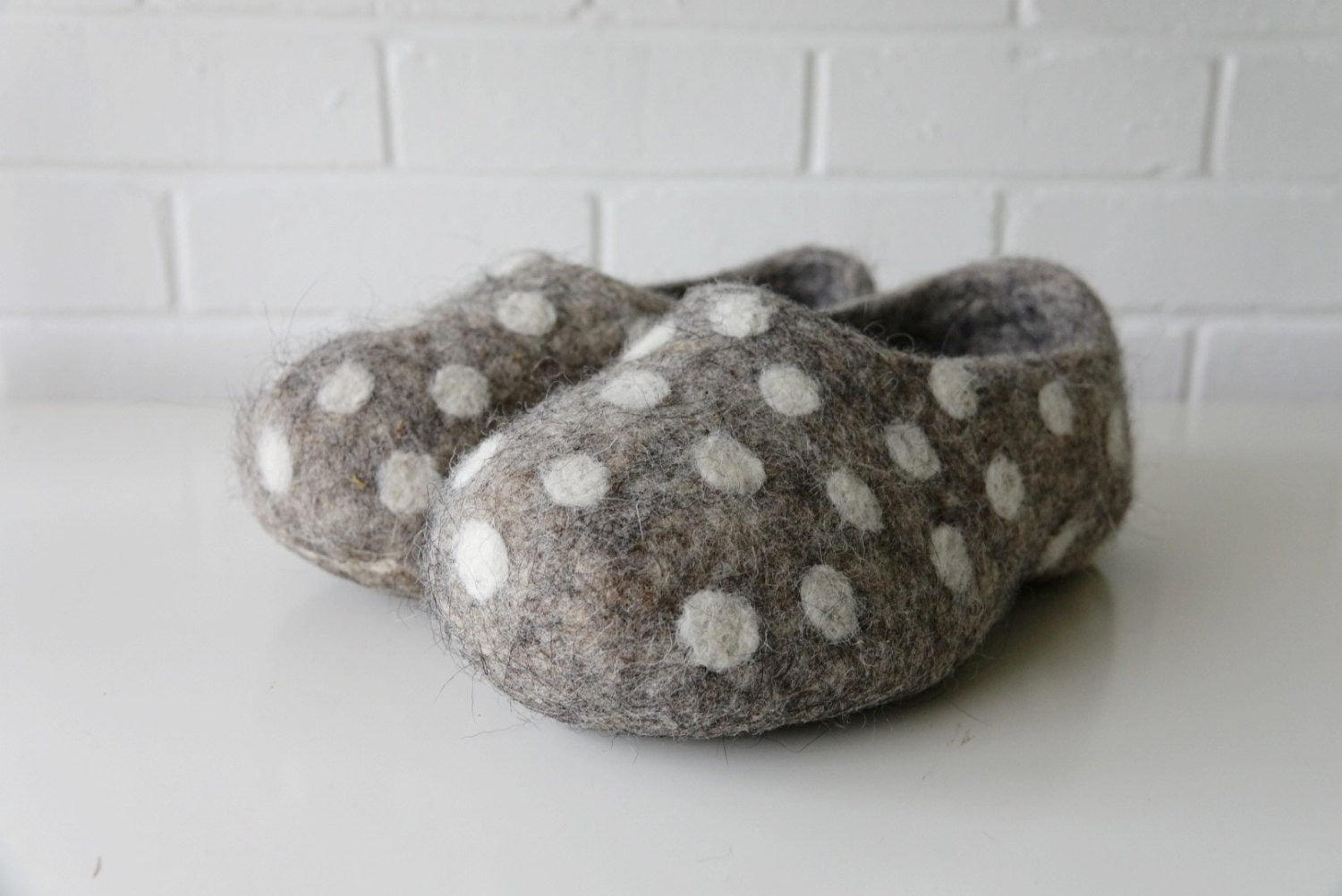 Felt Felted Wool Slippers / Clogs / House Shoes / Mules/ - Etsy UK