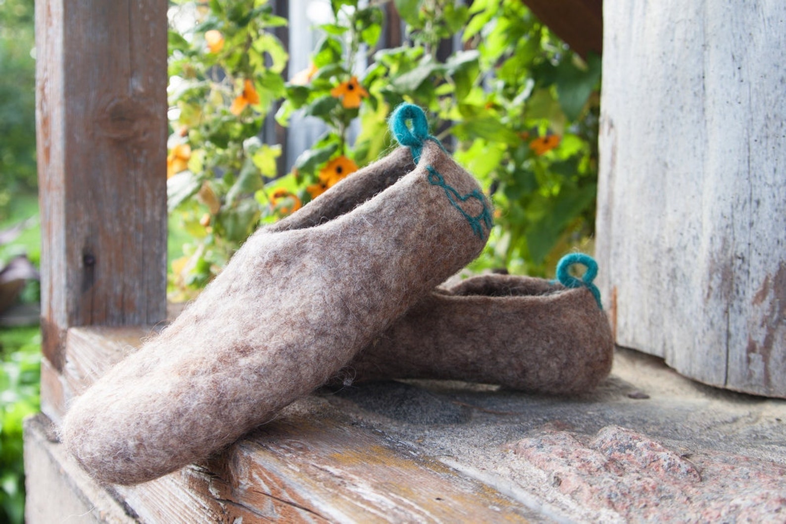 Scandinavian Felt Felted Wool Slippers Unisex Wool Clogs - Etsy UK