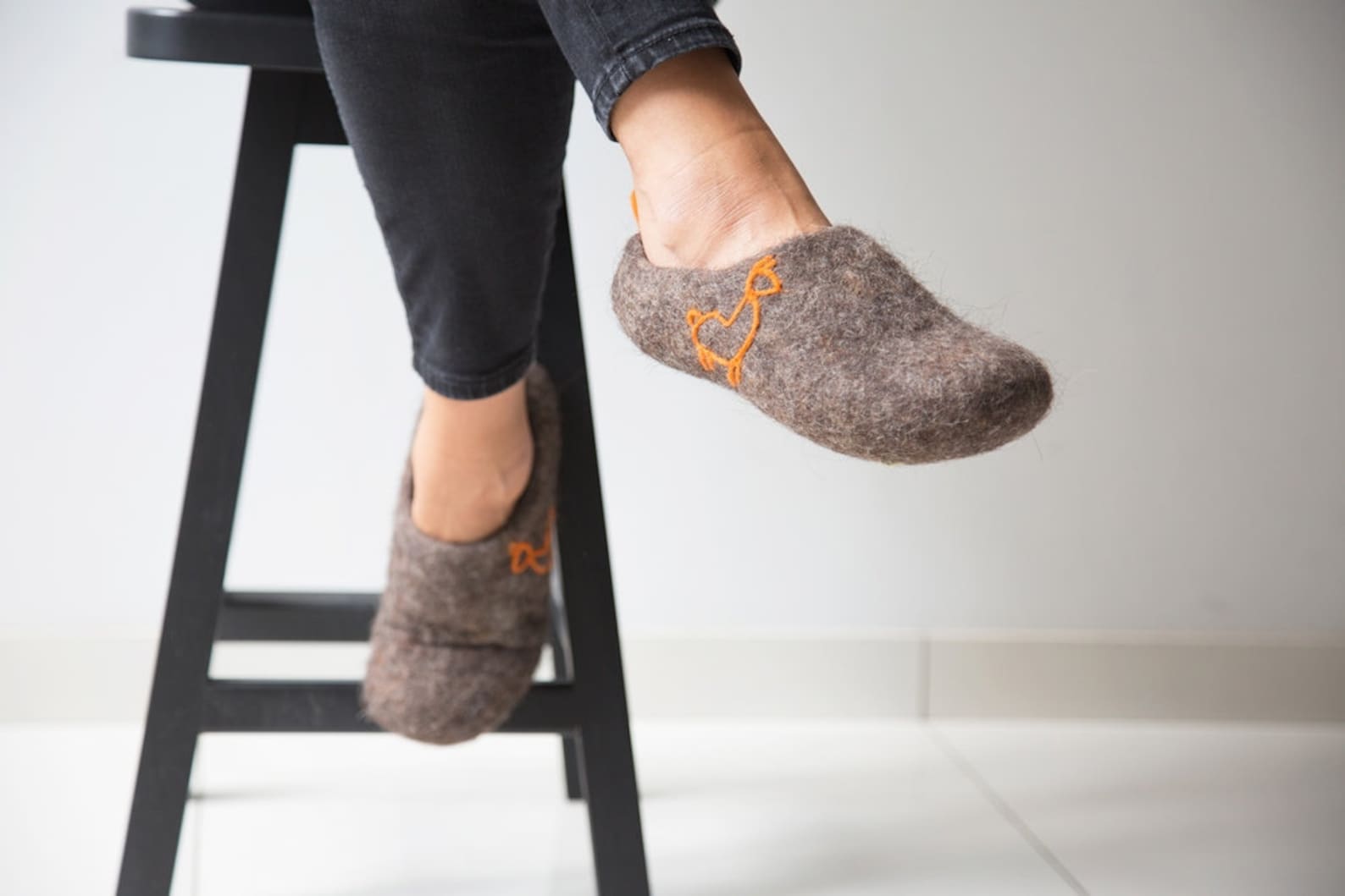 Scandinavian Felt Felted Wool Slippers for Women / Wool Clogs / Boiled ...