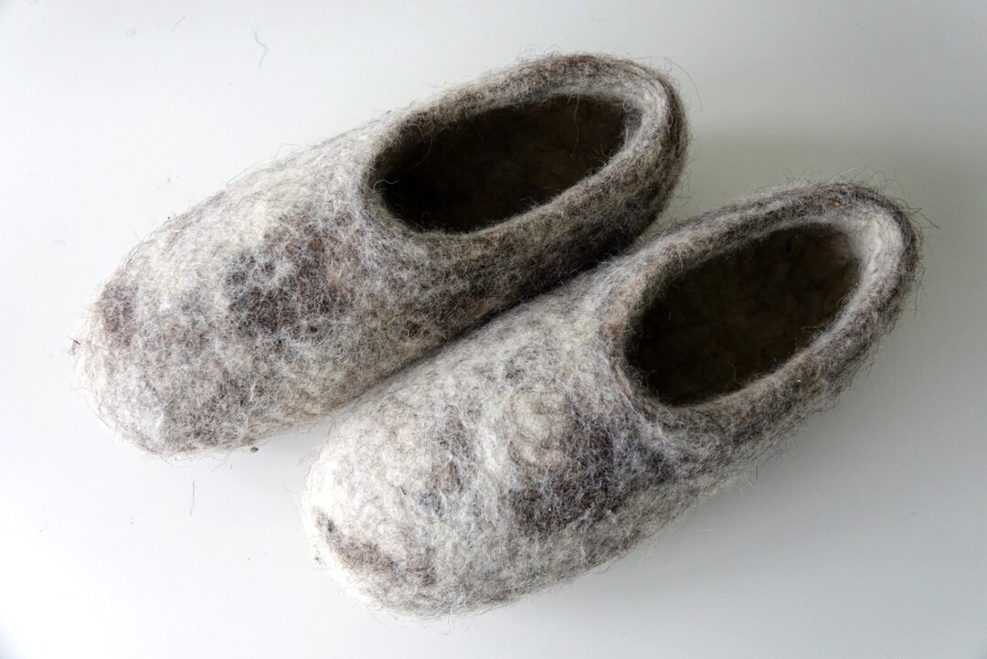 Felt Felted Wool Slippers / Mules/ Clogs / House Shoes for Men/women ...