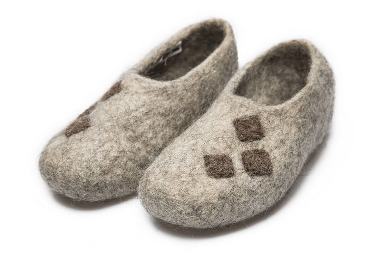 Felted Wool Slippers / Wool Slipper for Women / Boiled Wool - Etsy
