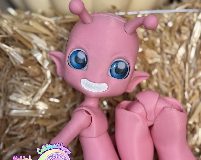 READY to SHIP BJD Ball Jointed Articulated Doll Kabbit Alien 3D Printed ...
