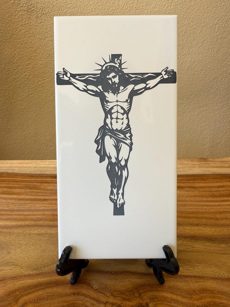 Engraved Religious Art, Ceramic Tile, Wall Hangings, Displayed Art - Etsy