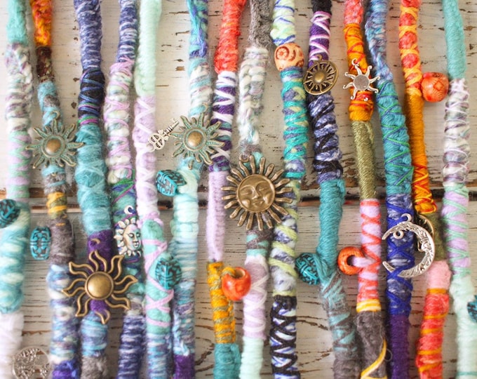 Hair Wrap / Dreadlock Extensions set of Two Each One Will Be Different ...