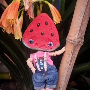 WATERMELON DOLL- Ooak Obitsu Artdoll Halloween Spooky Watermelon Spooky ...