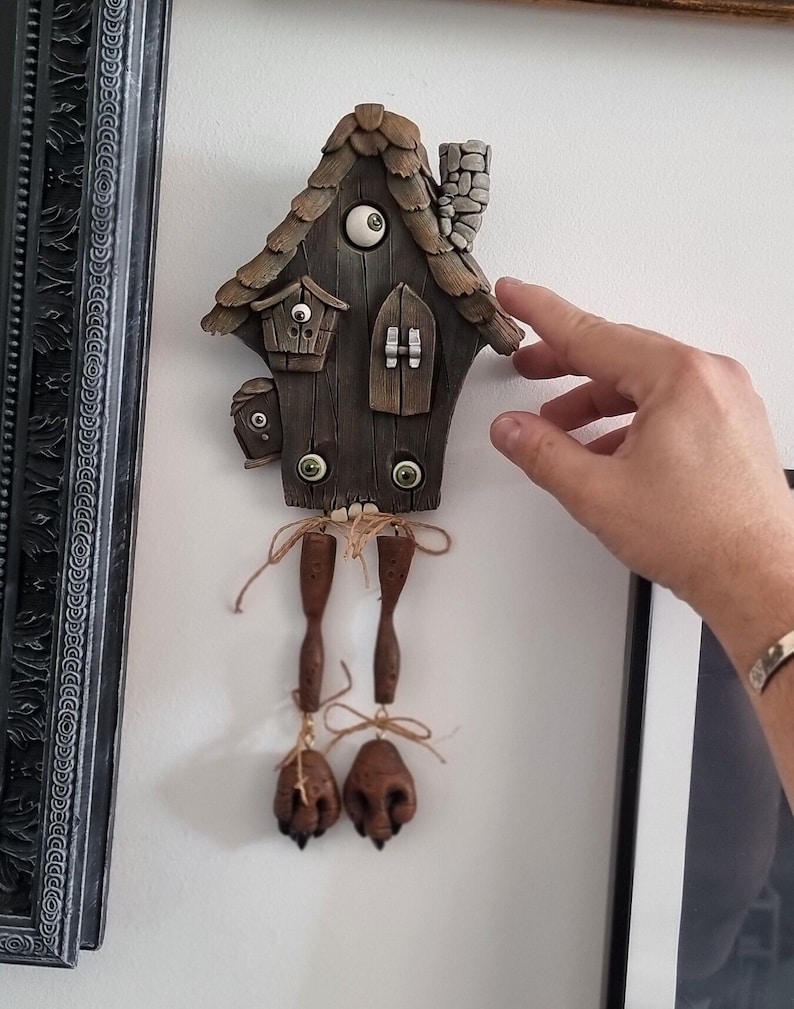 BABA YAGA HOUSE- Artdoll Fairytale Handmade Unique Home Decor Halloween ...
