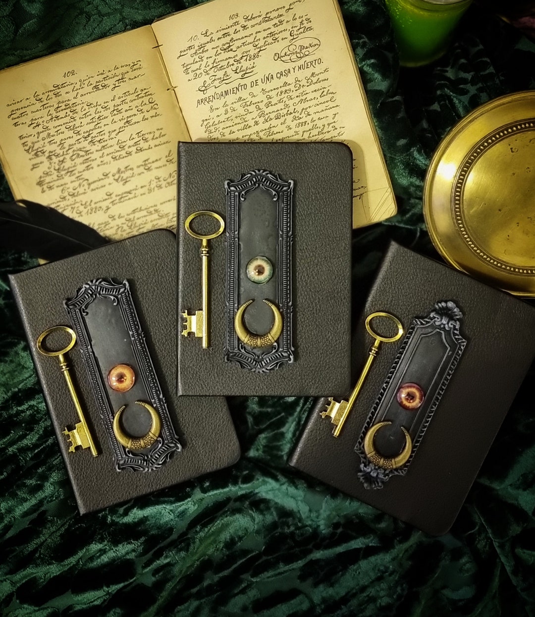 SPOOKY NOTEBOOK -creepy Personalized Leather Diary Spooky, Book of ...