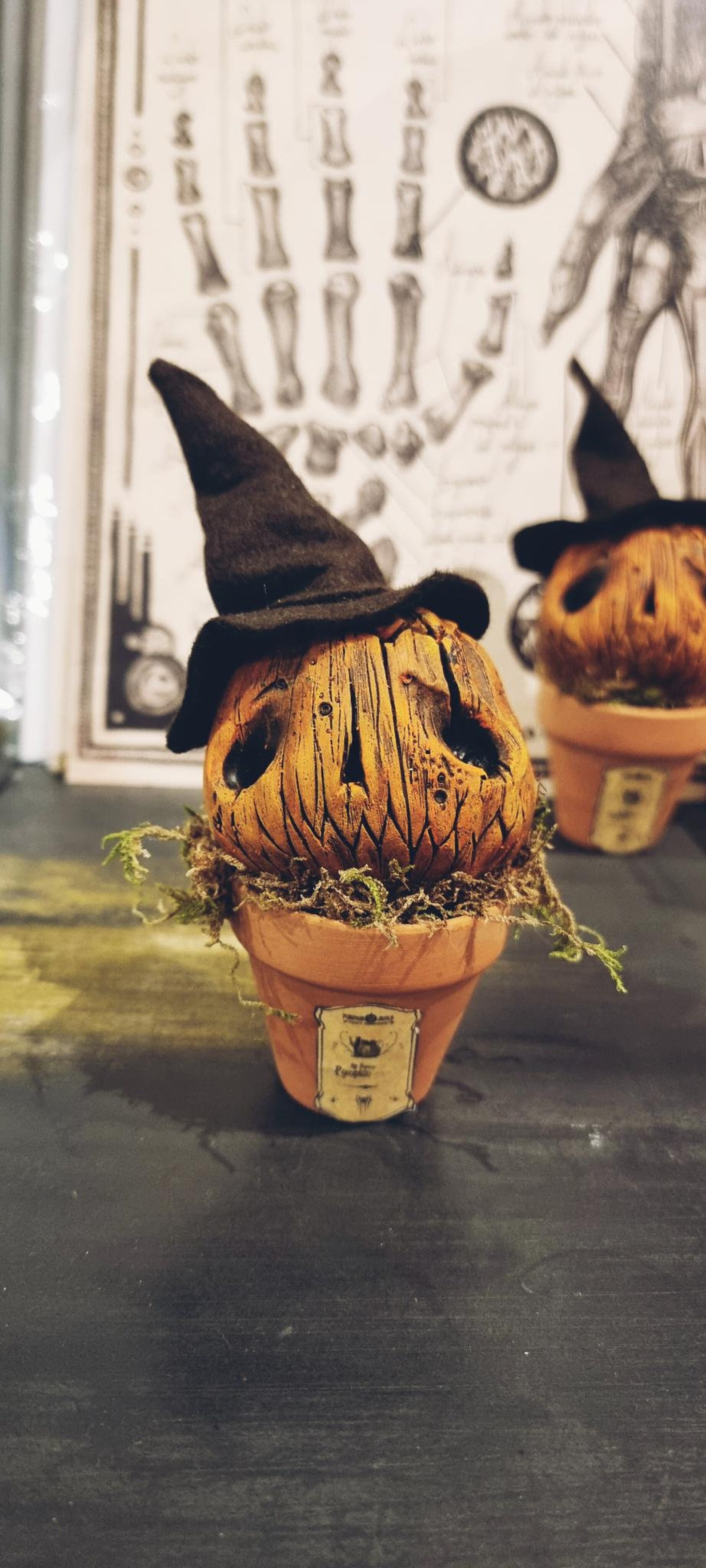 PUMPKIN POT - Calabaza Artdoll - Adorno De Halloween Creepy Orange ...
