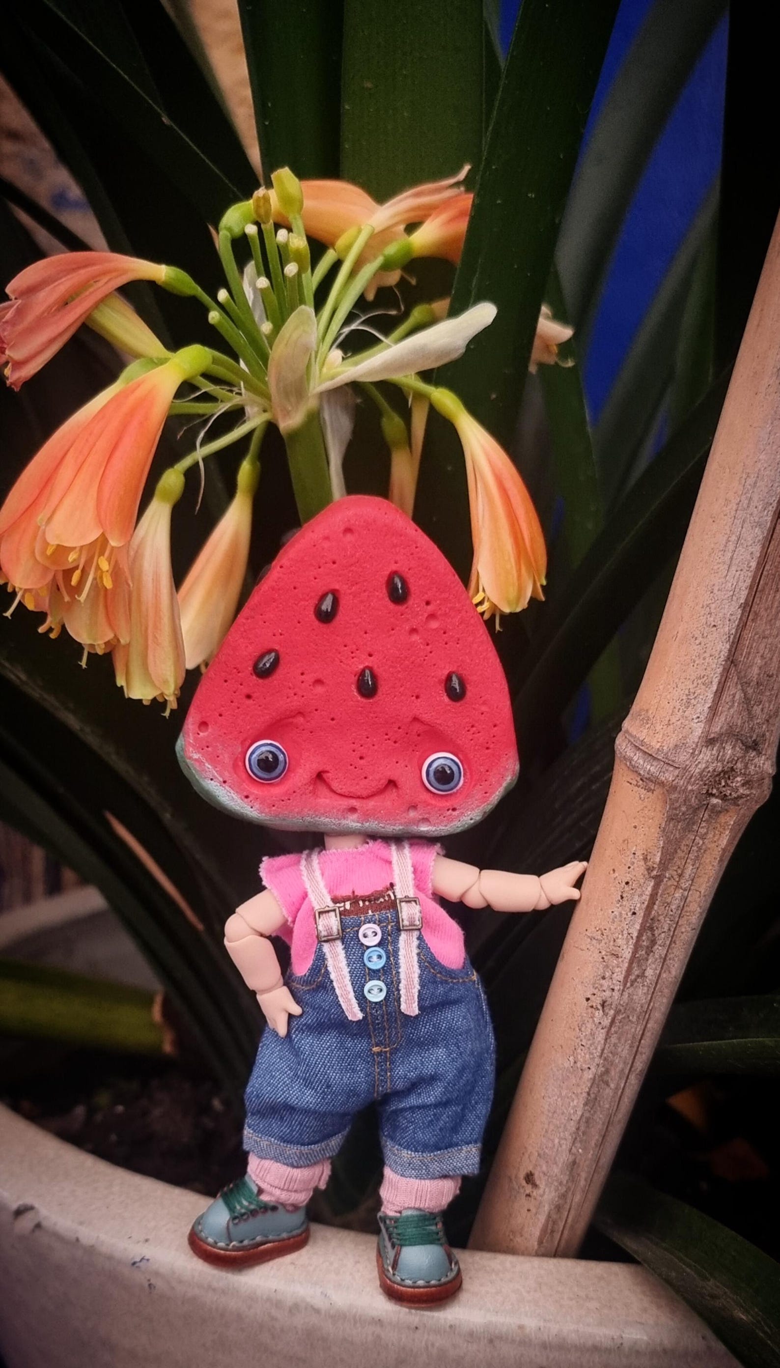 WATERMELON DOLL- Ooak Obitsu Artdoll Halloween Spooky Watermelon Spooky ...